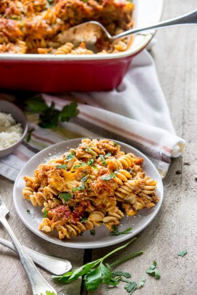 Baked Rotini Pasta Recipe | Simple Green Moms